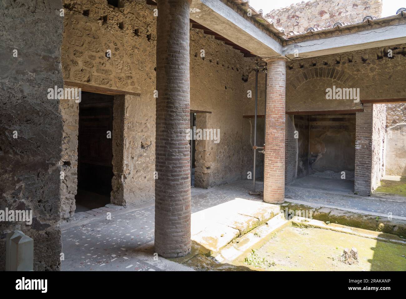 Ancient atrium. Pompeii, Naples, Italy Stock Photo - Alamy
