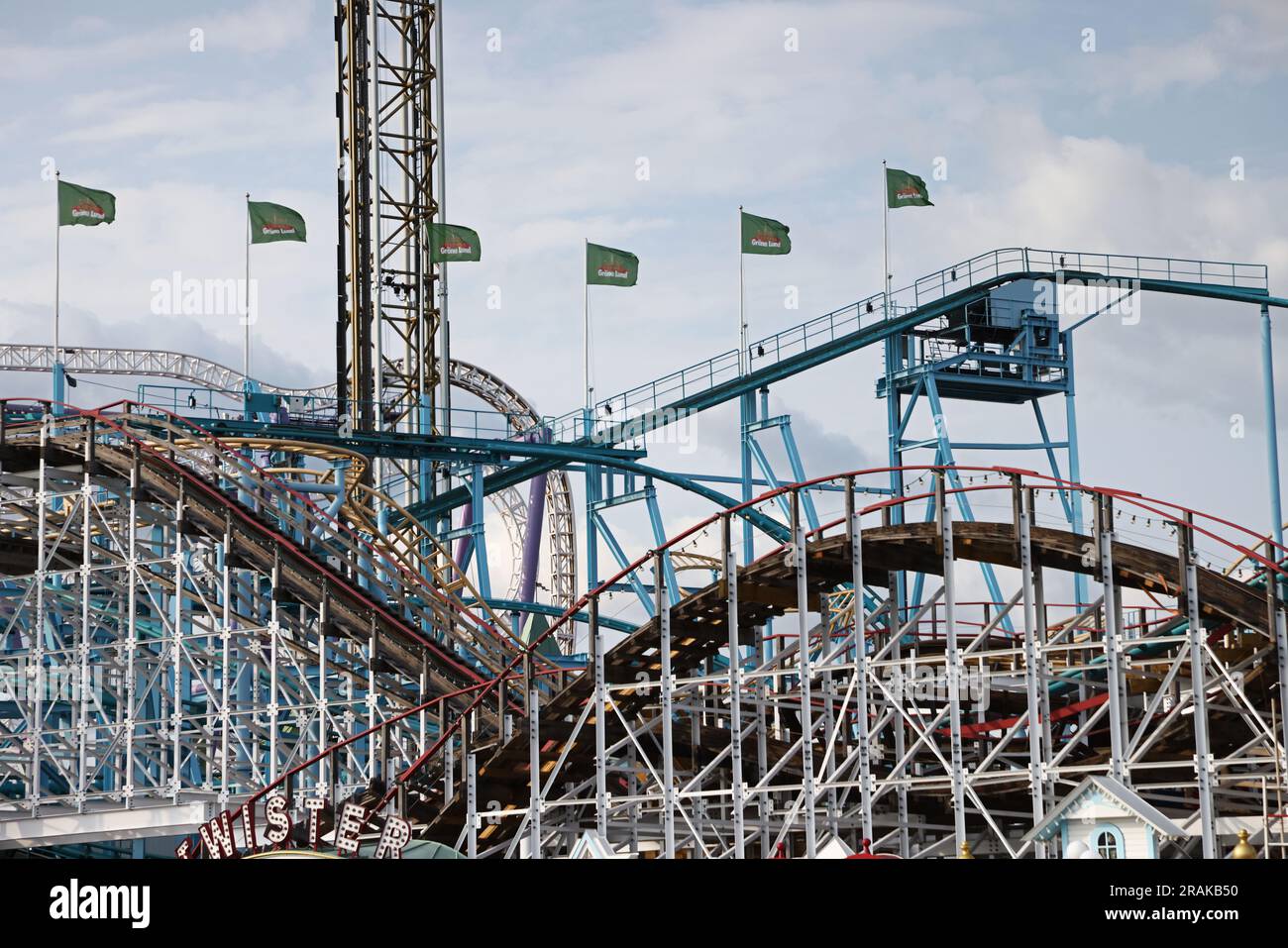 An empty and deserted Gršna Lund amusement park in Stockholm, Sweden ...