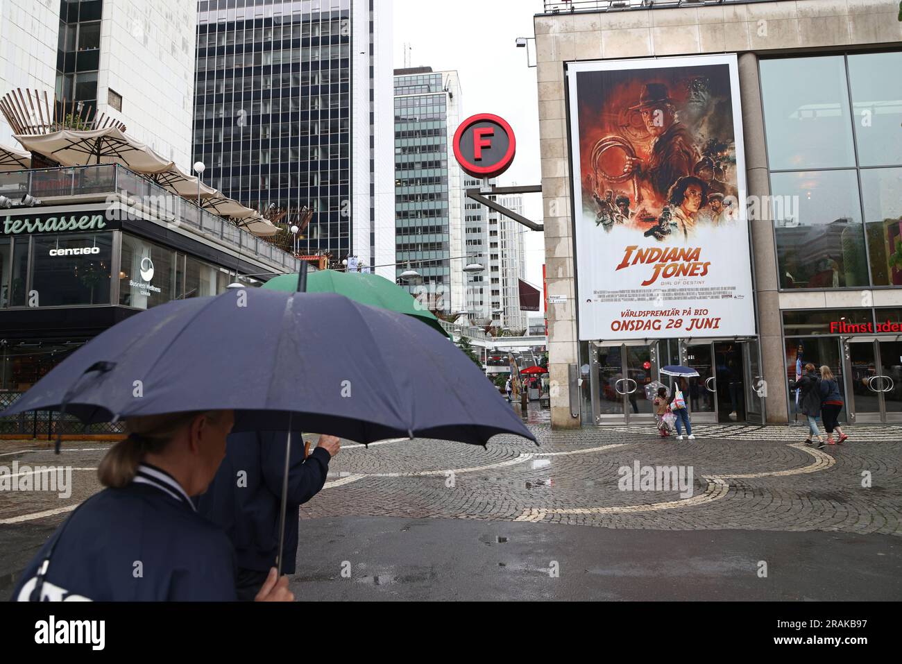 Seasonal weather, rainy weather in Stockholm, Sweden, during Sunday ...
