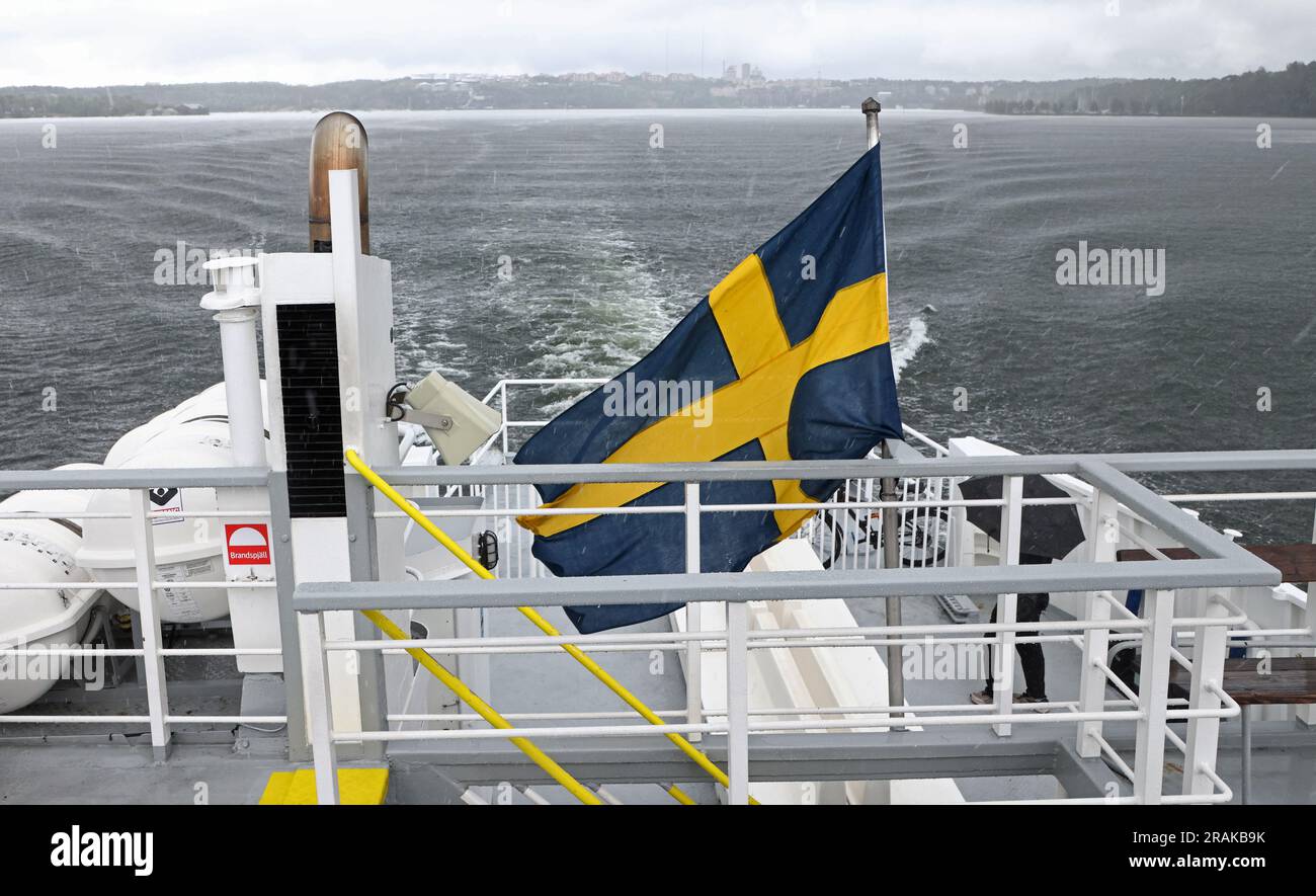 Seasonal weather, rainy weather in Stockholm, Sweden, during Sunday ...