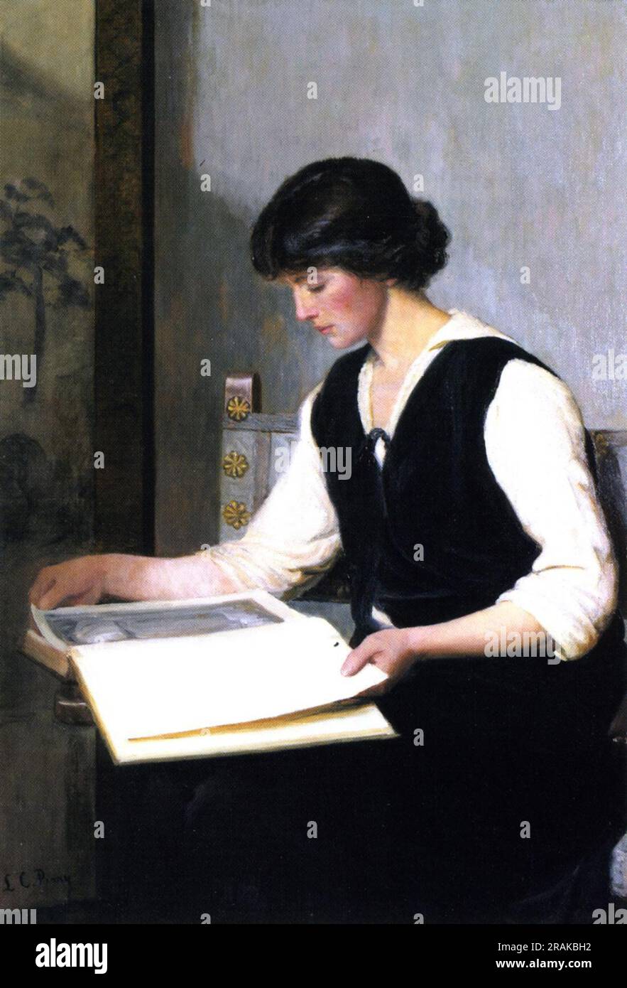 Reading by Lilla Cabot Perry Stock Photo - Alamy