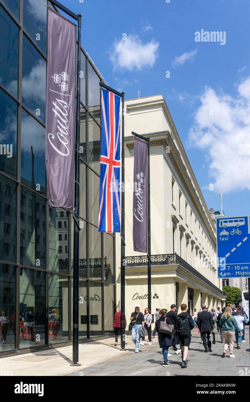 The premises of Coutts Bank in The Strand, London Stock Photo - Alamy