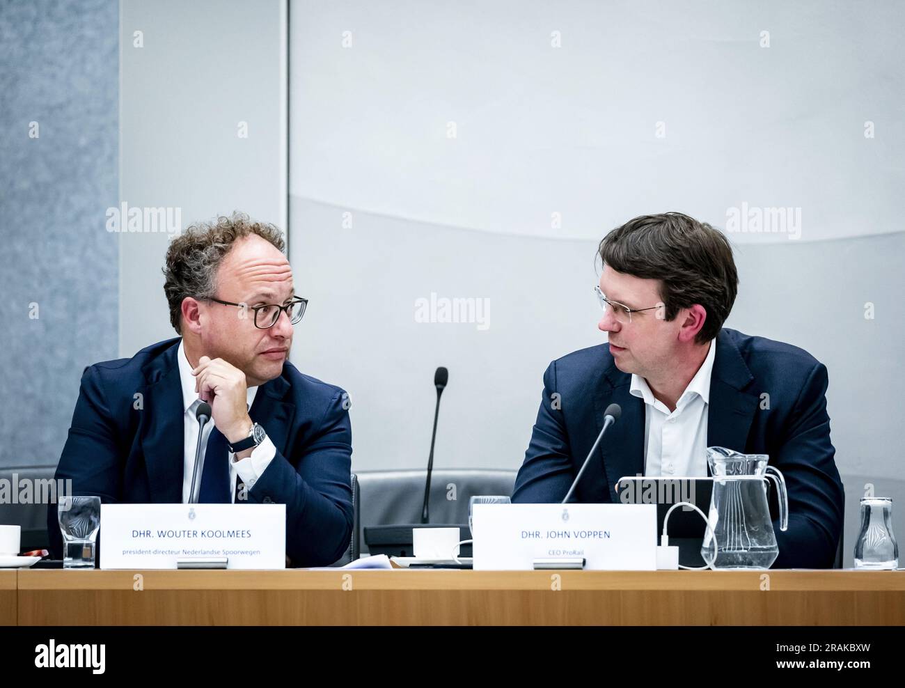THE HAGUE - President-director Wouter Koolmees of the NS and CEO John ...