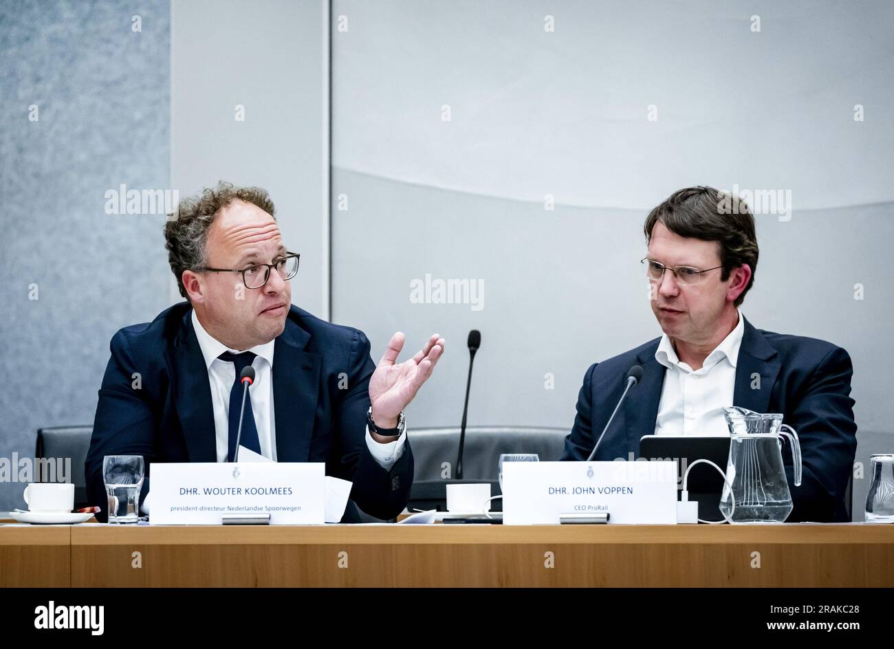 THE HAGUE - President-director Wouter Koolmees of the NS and CEO John ...