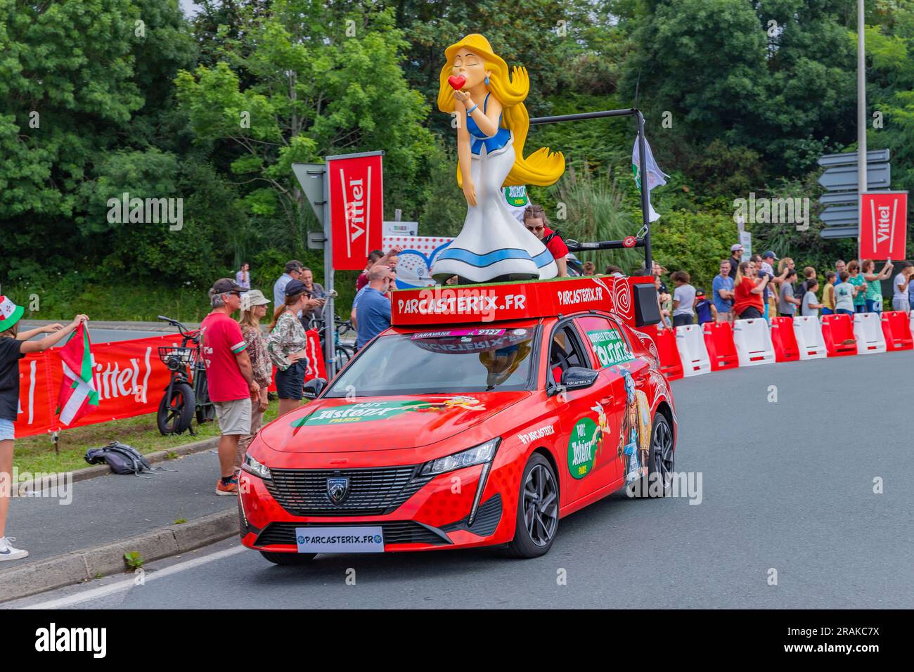 Bayonne, France: 03 July 2023: Caravan car of Tour de France in the 3 ...
