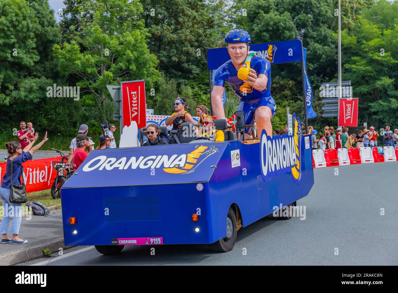 Bayonne, France: 03 July 2023: Caravan car of Tour de France in the 3 ...
