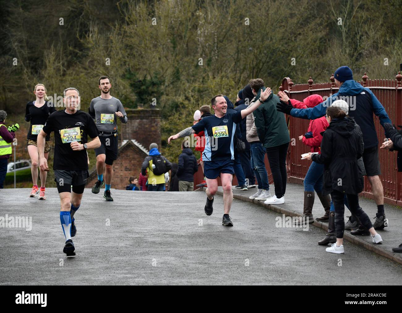 The Ironbridge Half Marathon - runners passing through Ironbridge ...