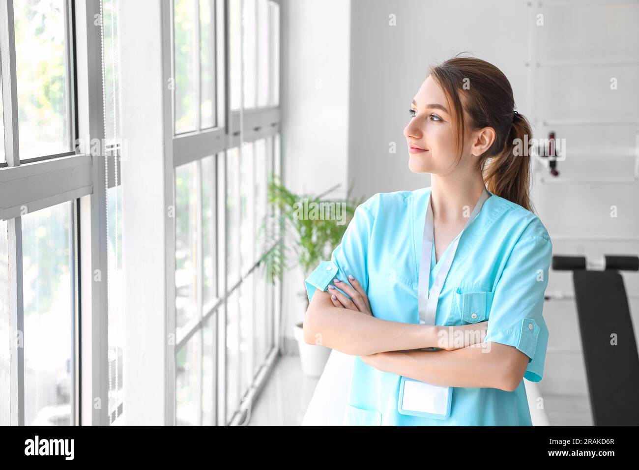 Female medical intern at hospital Stock Photo - Alamy