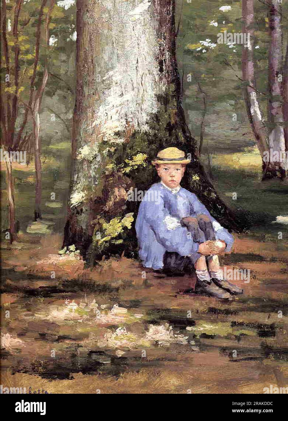Yerres, Camille Daurelle under an Oak Tree 1878 by Gustave Caillebotte ...