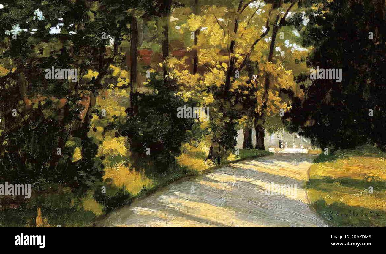 Yerres, Path Through the Woods in the Park 1878 by Gustave Caillebotte ...