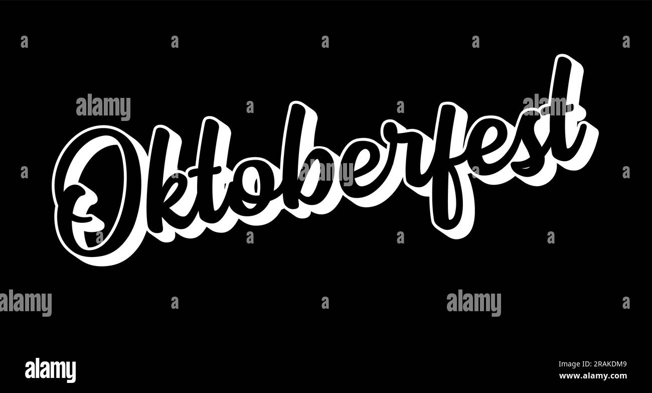 Hand sketched Oktoberfest word as header or logo. Vector illustration ...
