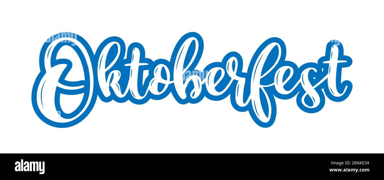 Hand sketched Oktoberfest word as header or logo. Vector illustration ...