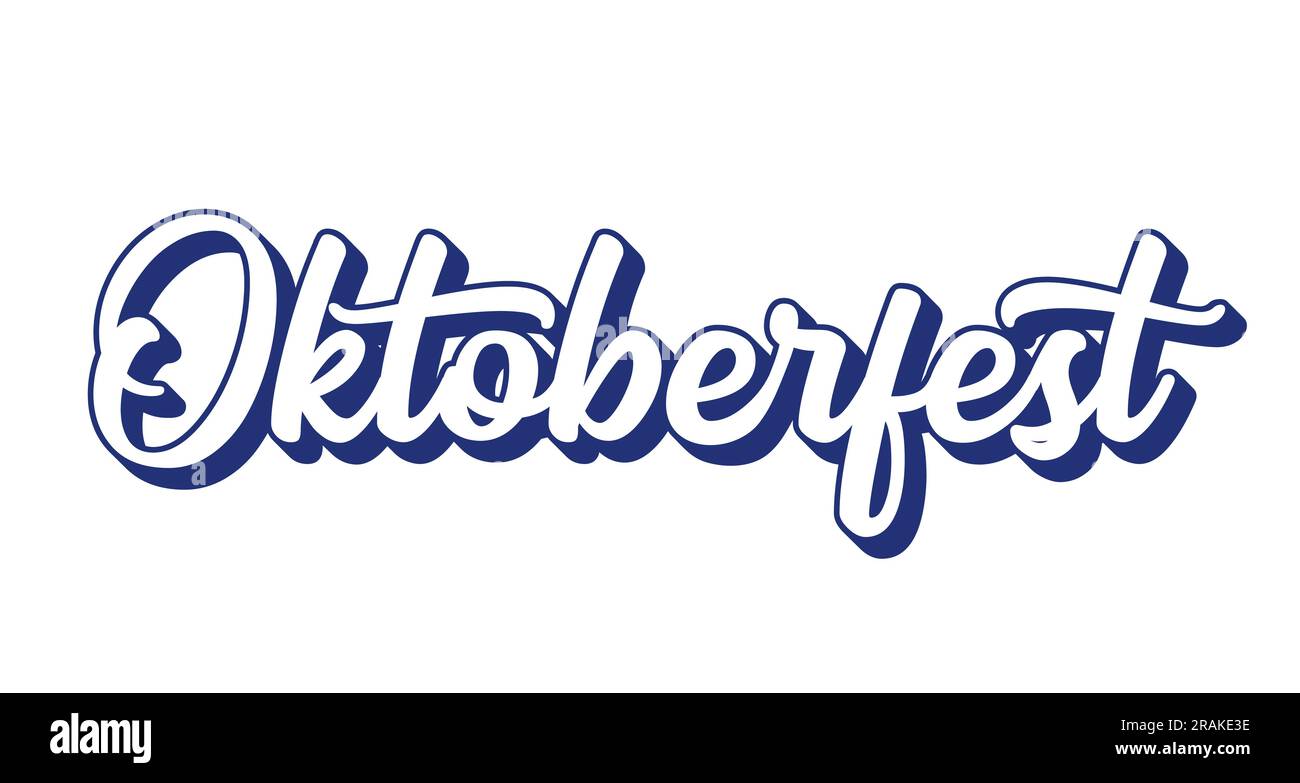 Hand sketched Oktoberfest word as header or logo. Vector illustration ...