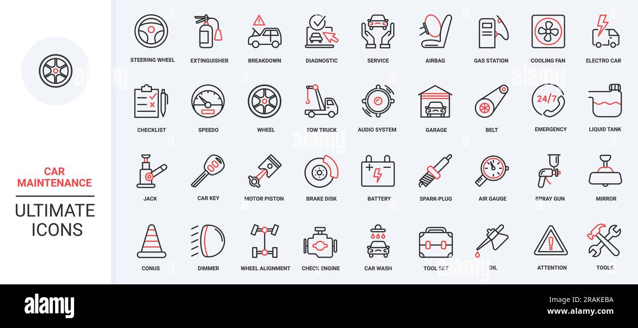 Workshop garage equipment, mechanic tools to repair engine, change ...