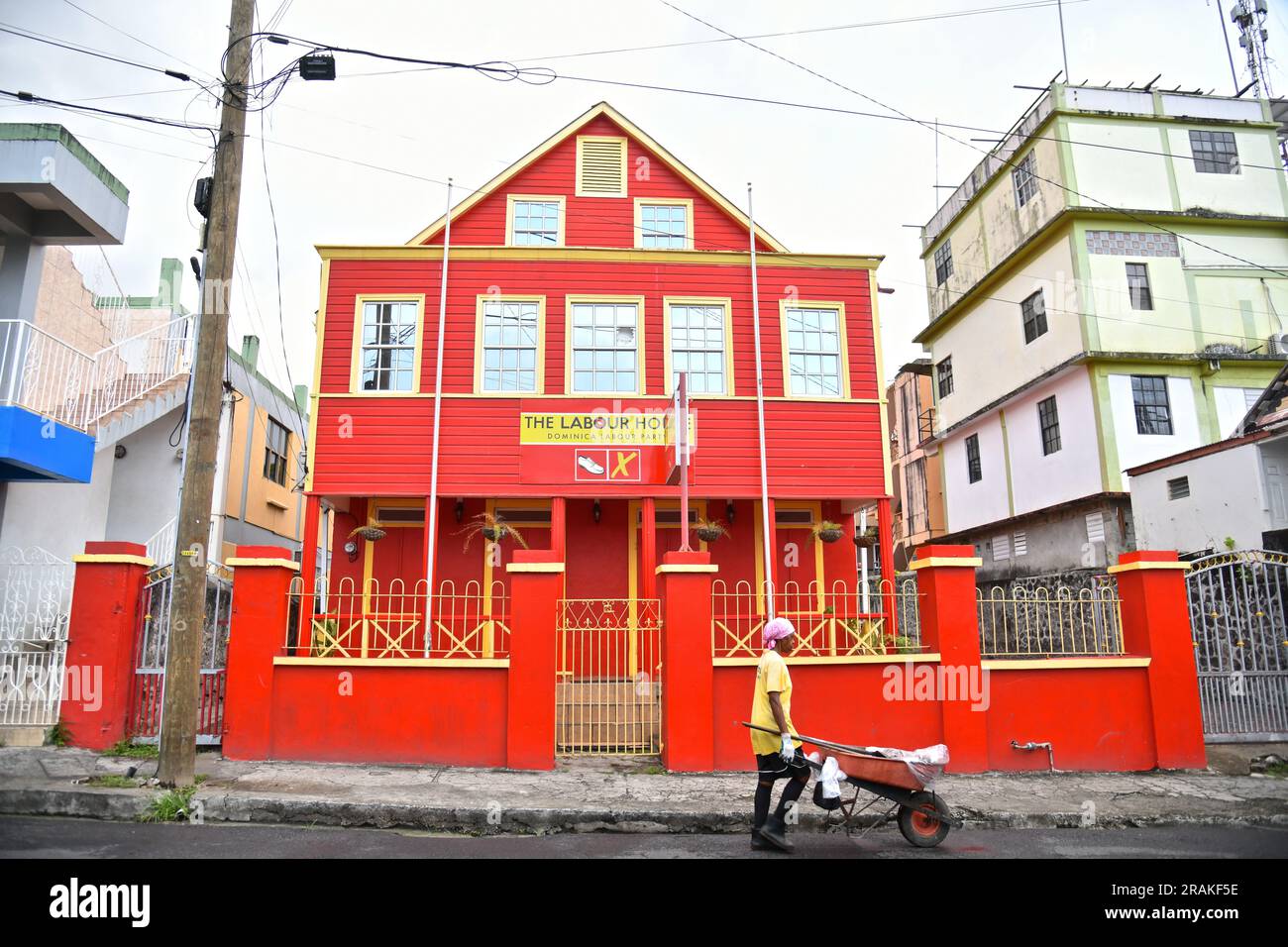 Commonwealth of Dominica colonial style architecture Stock Photo - Alamy
