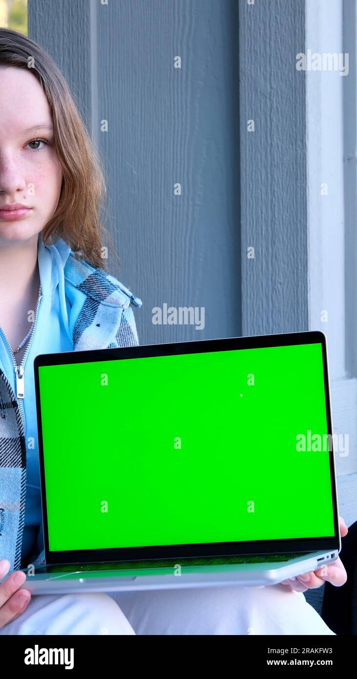 Vertical video chroma key laptop hi-res stock photography and images ...