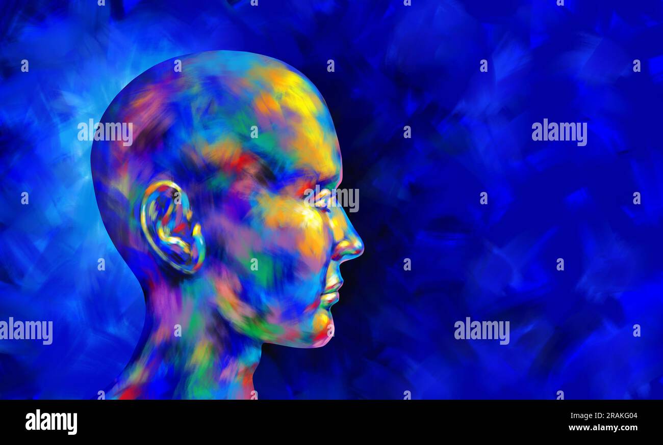 Diversity Human Head and the creative mind as a global person symbol ...