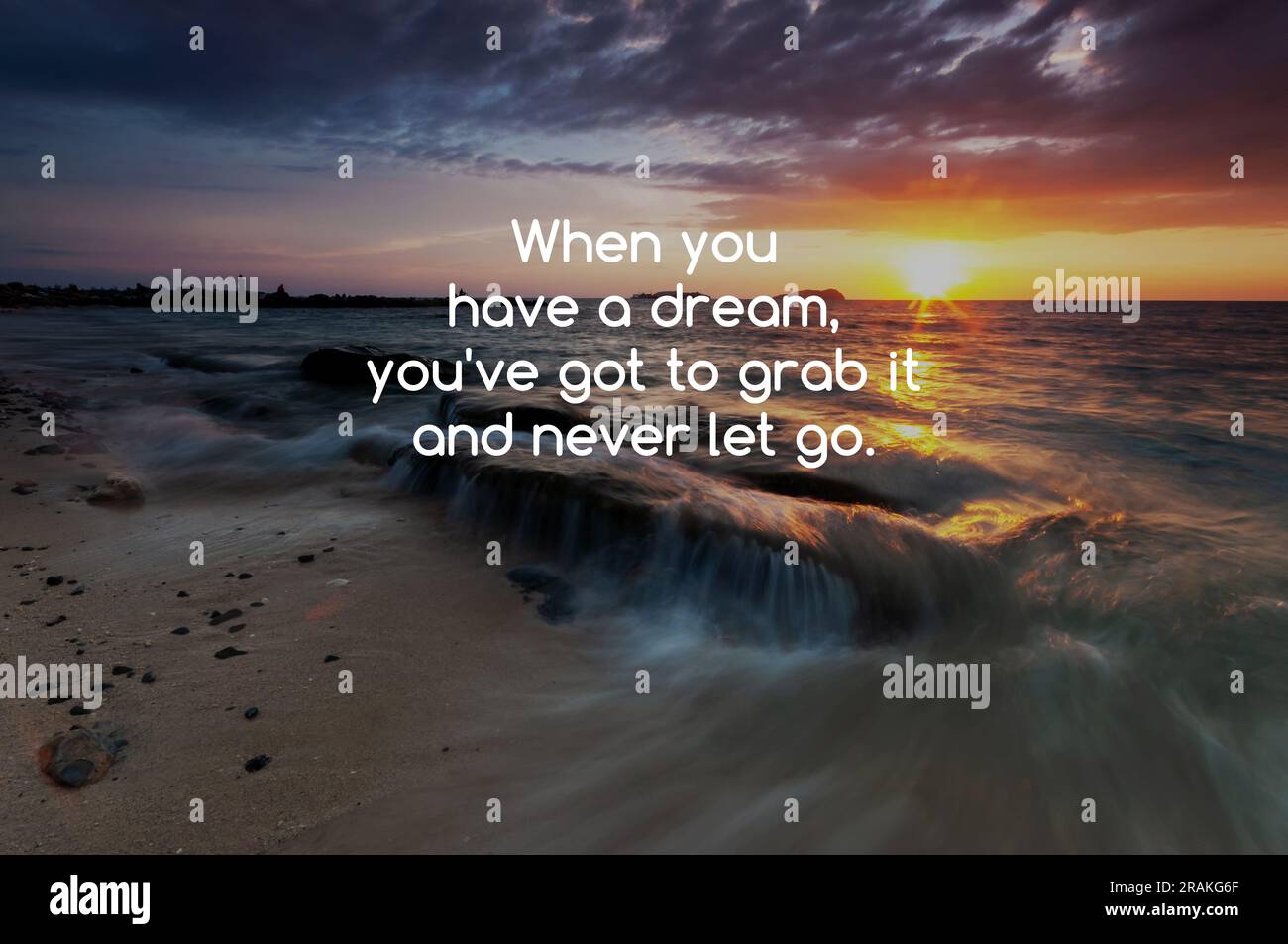 Sunset background with life inspirational quotes - When you have a ...