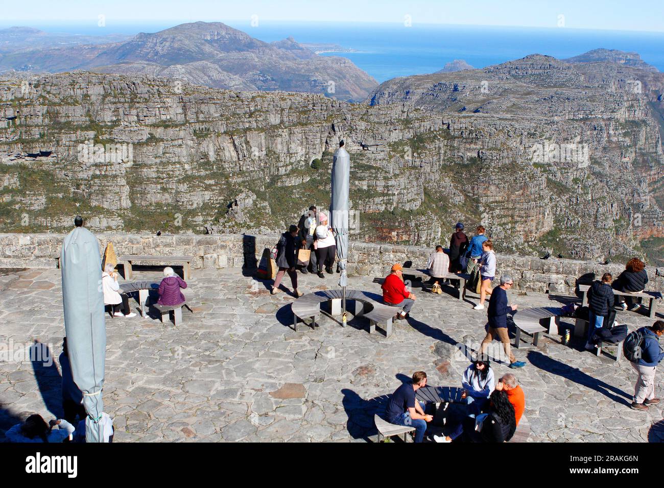 Views taken from the summit of Table Mountain on a fine mid-winter's ...