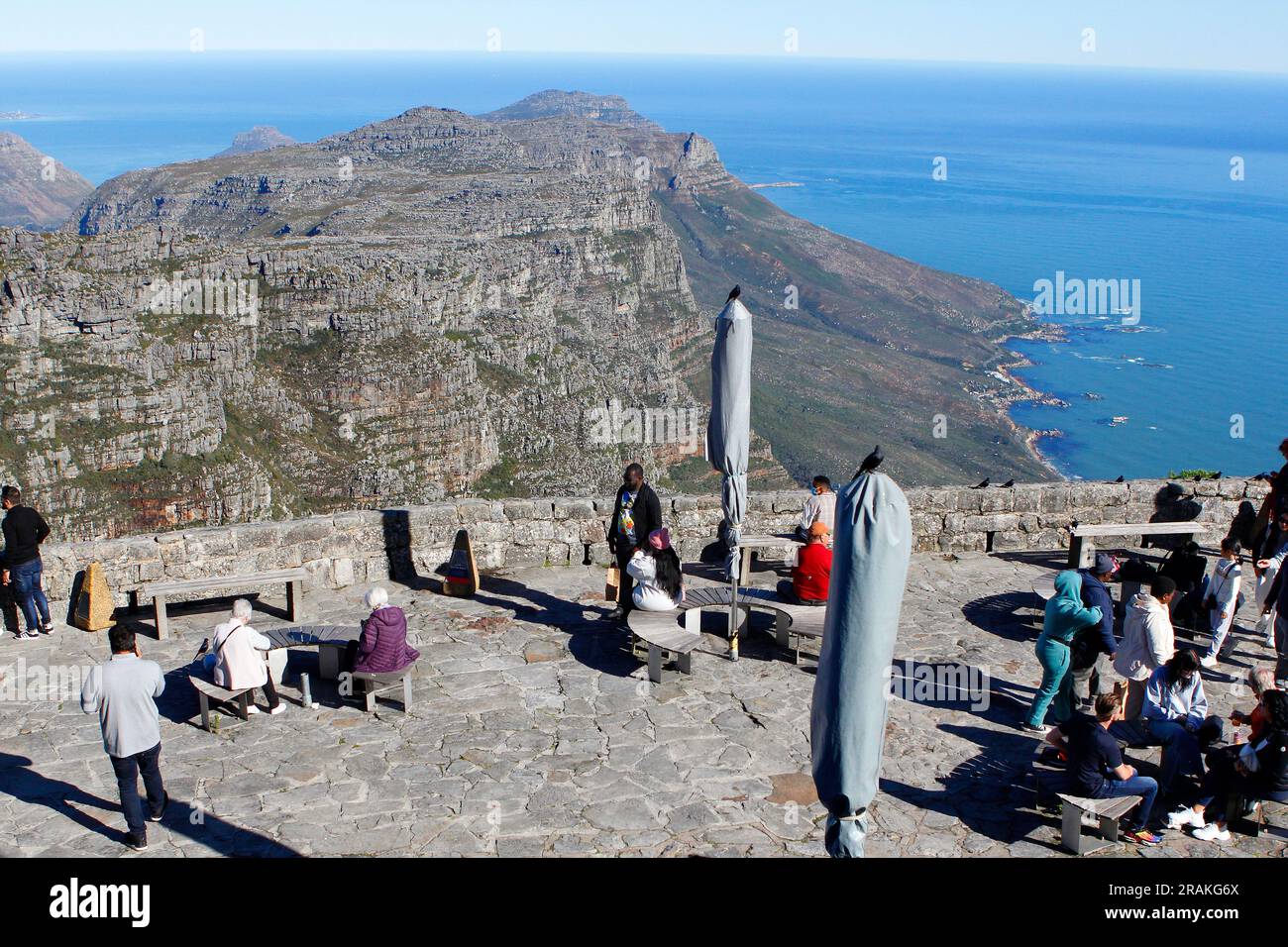 Views taken from the summit of Table Mountain on a fine mid-winter's ...