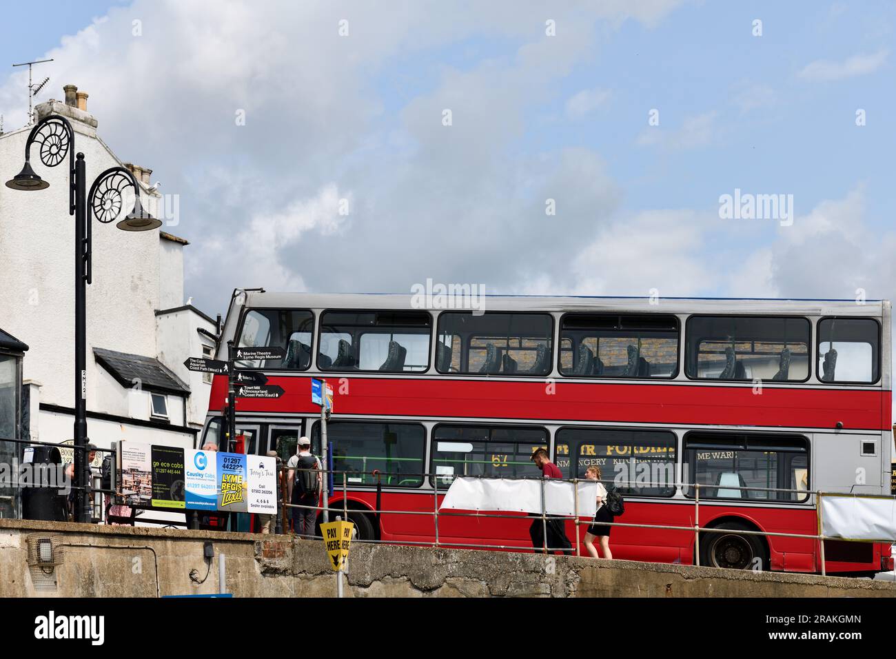 Bus Stop at the Marine Parade Lyme Regis Dorset England uk Stock Photo ...