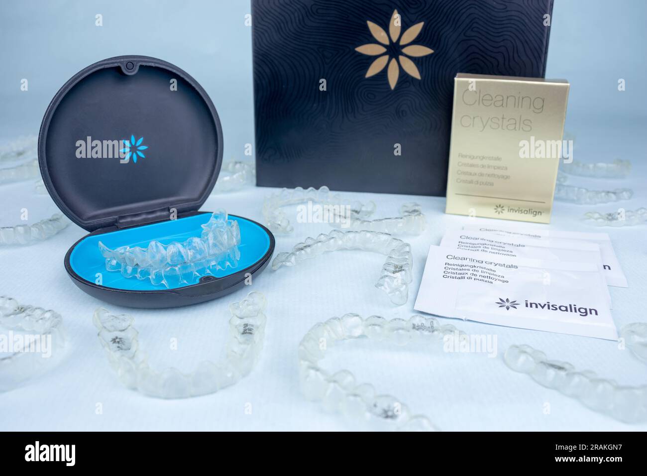 Clonmel, Ireland - 14 June 2023: Invisalign original package with ...