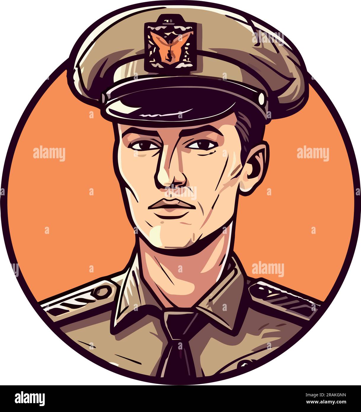 Portrait man in police uniform Cut Out Stock Images & Pictures - Alamy