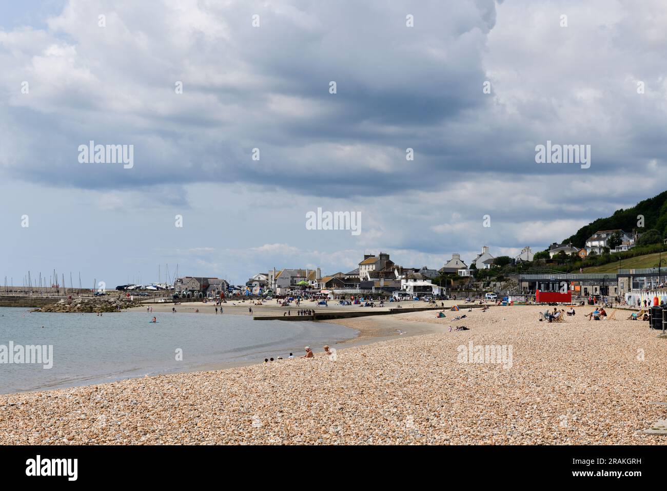 Beach at Lyme Regis Dorset England uk Stock Photo - Alamy
