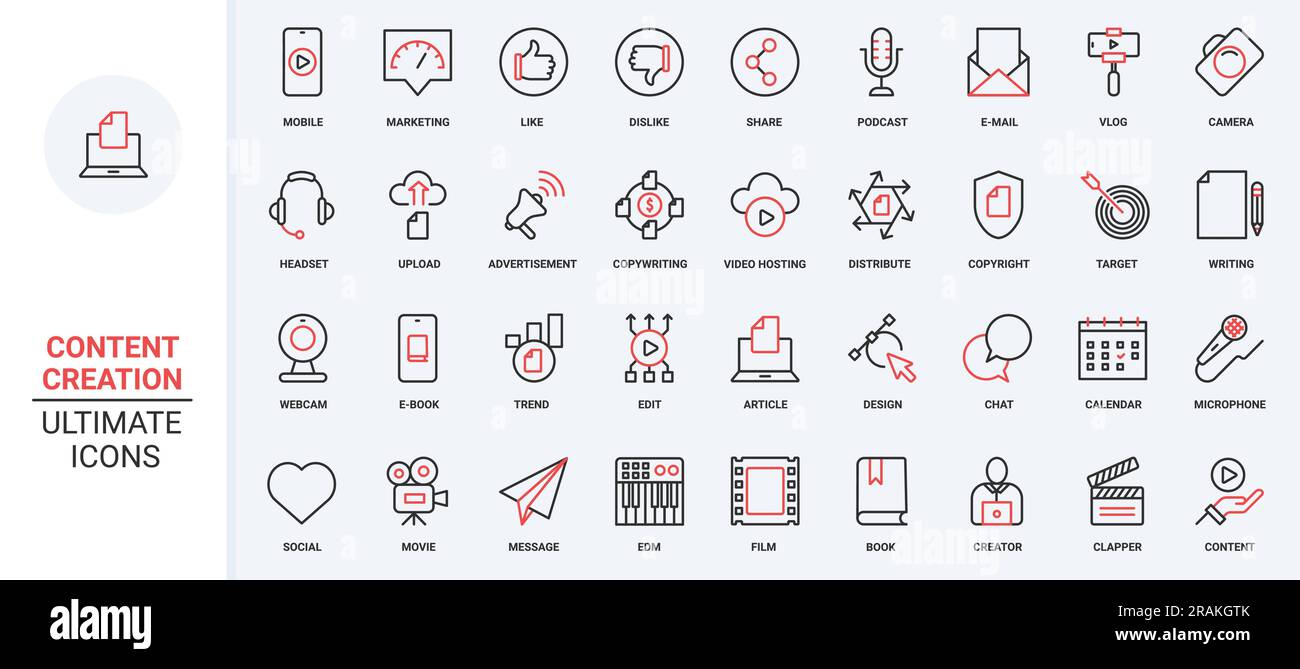 Animation digital marketing text icons hi-res stock photography and ...