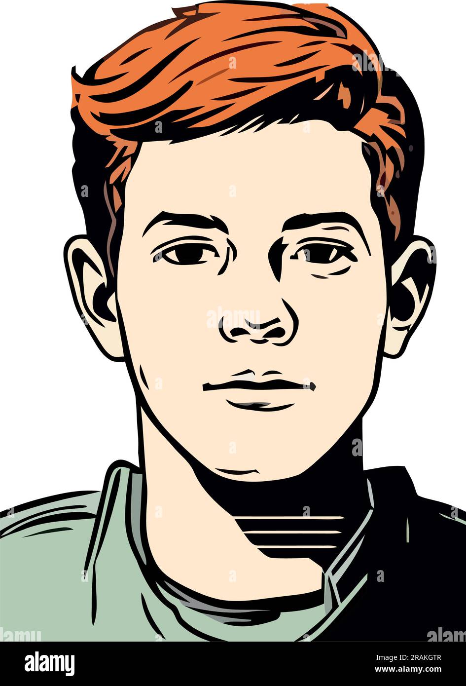 Cute cartoon boy with cheerful expression Stock Vector Image & Art - Alamy