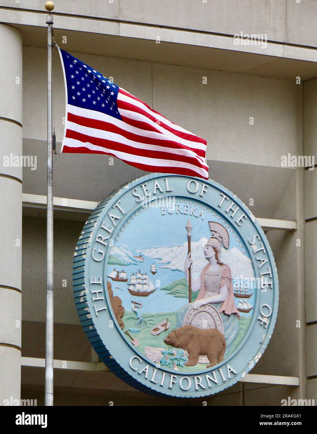 Great Seal of the State of California Minerva/Athena Goddess Eureka ...