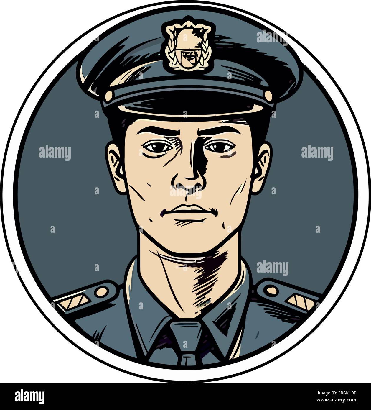 Portrait of man in military uniform Stock Vector Images - Alamy