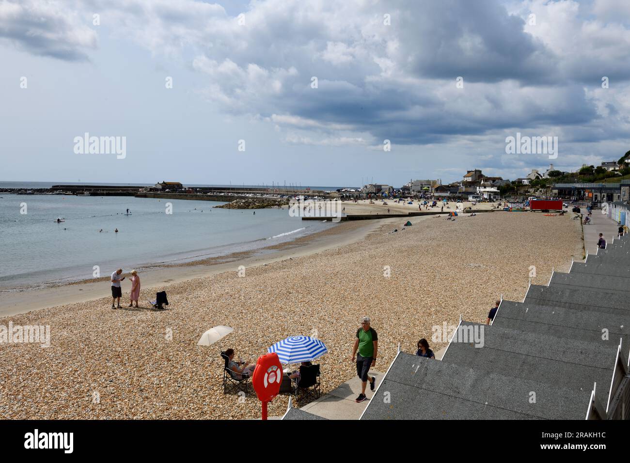 Beach at Lyme Regis Dorset England uk Stock Photo - Alamy