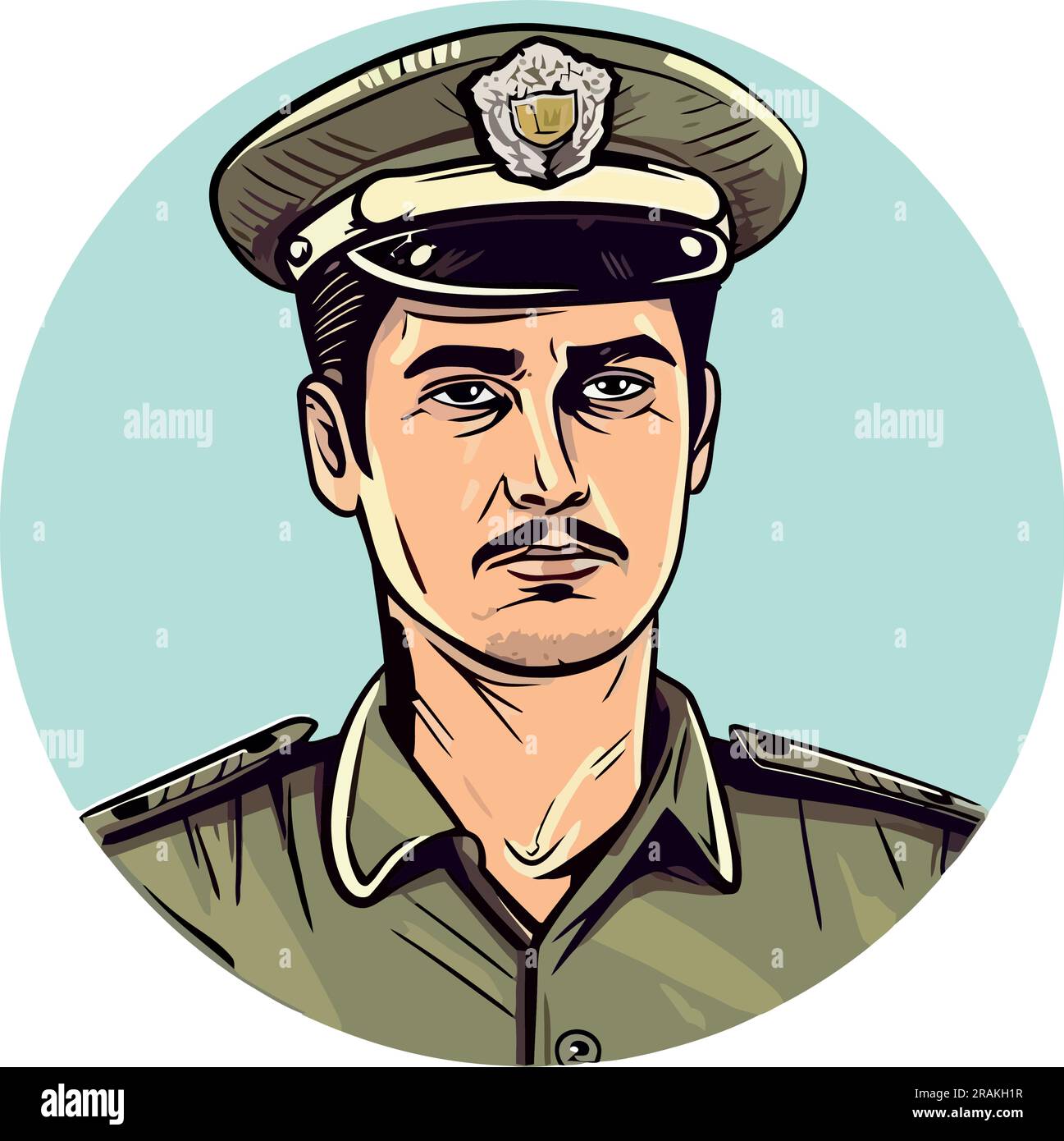 Police officer in uniform, looking at camera Stock Vector Image & Art ...