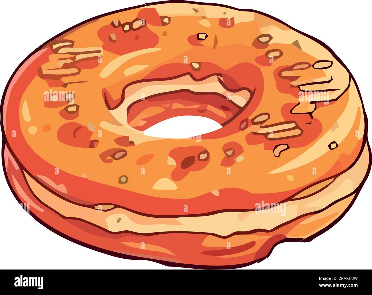Gourmet donut sketch with creamy filling Stock Vector Image & Art - Alamy
