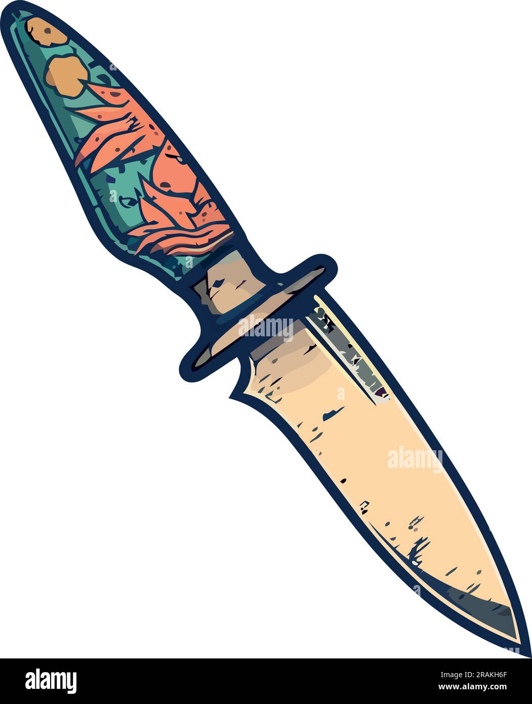 Sharp steel weapon with a metallic handle Stock Vector Image & Art - Alamy