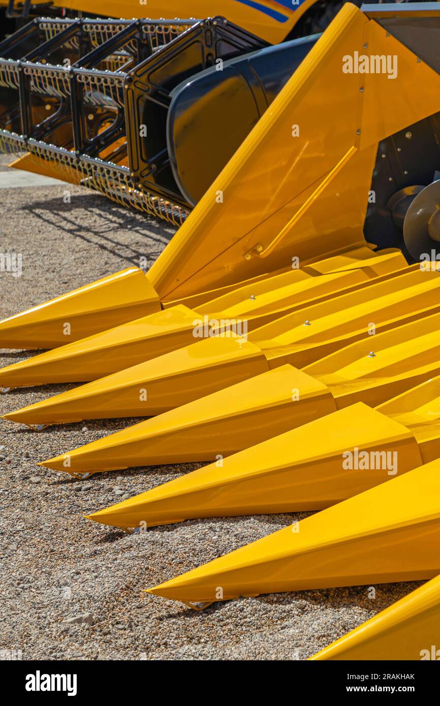 Corn Maize Head Attachment at Combine Harvester Farm Equipment Stock ...