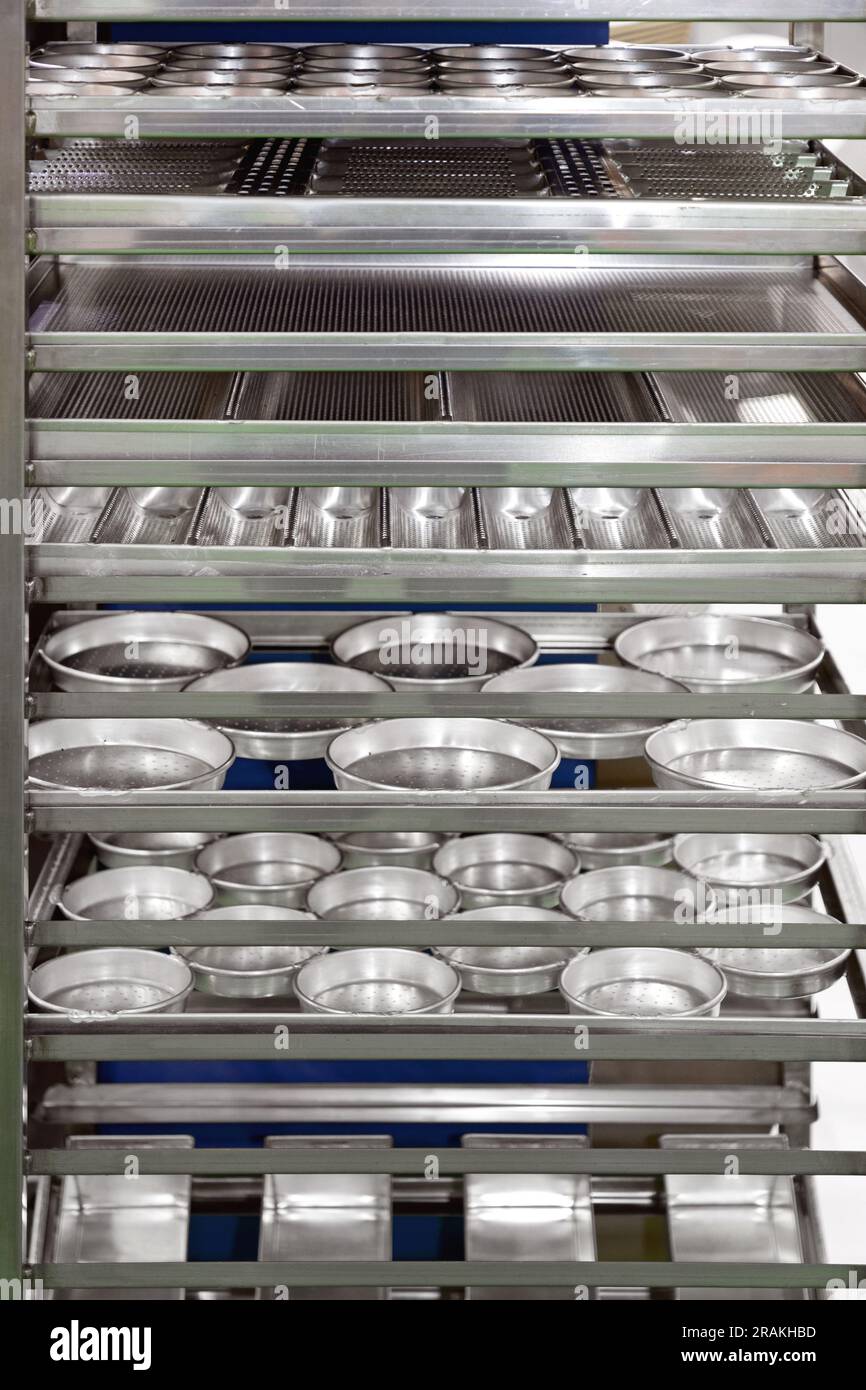 Perforated Cassette Flat Trays Pans in Tin Trolley Rack Bakery ...