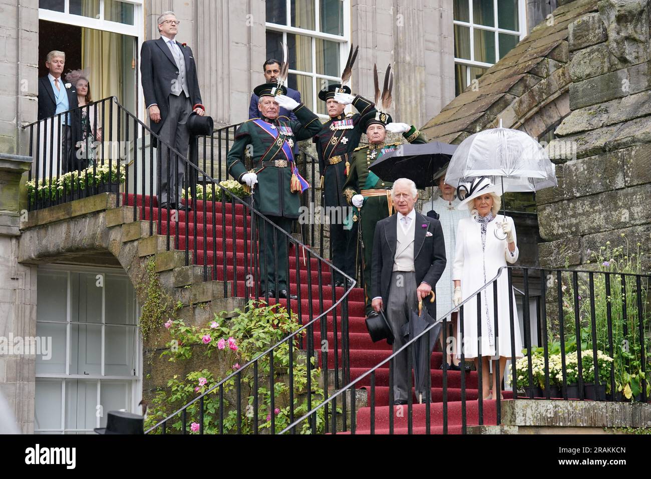 King Charles III, Queen Camilla and the Princess Royal host guests for ...