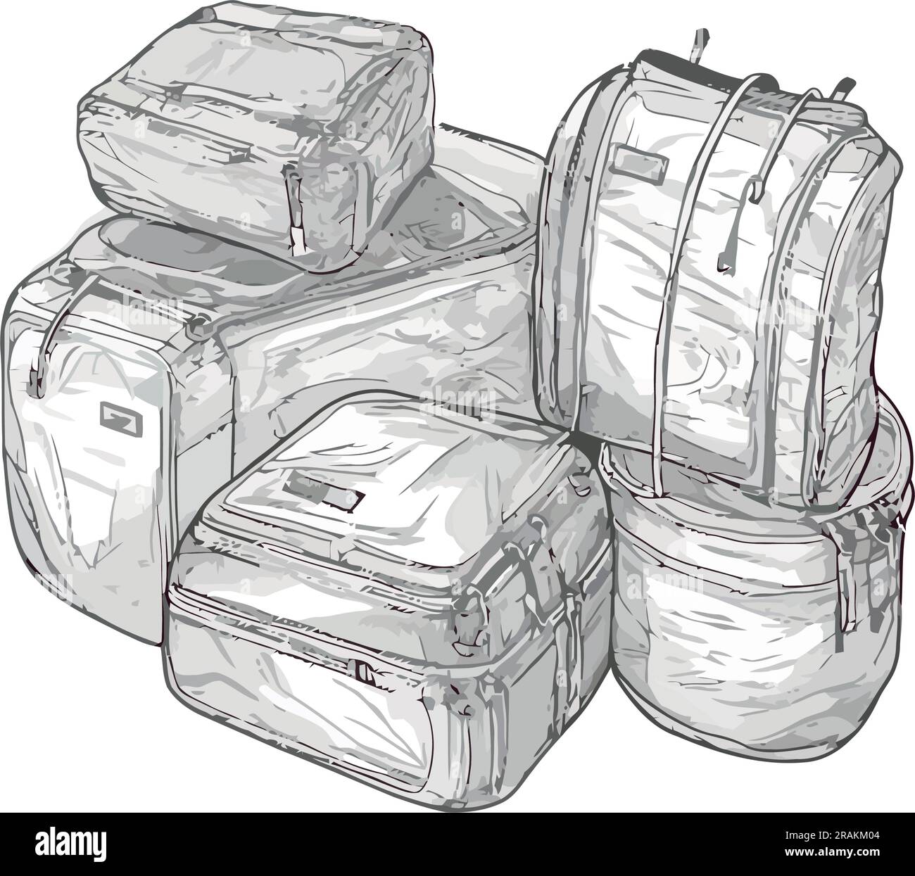 Hand drawn sketch of a luggage for travel Stock Vector Image & Art - Alamy