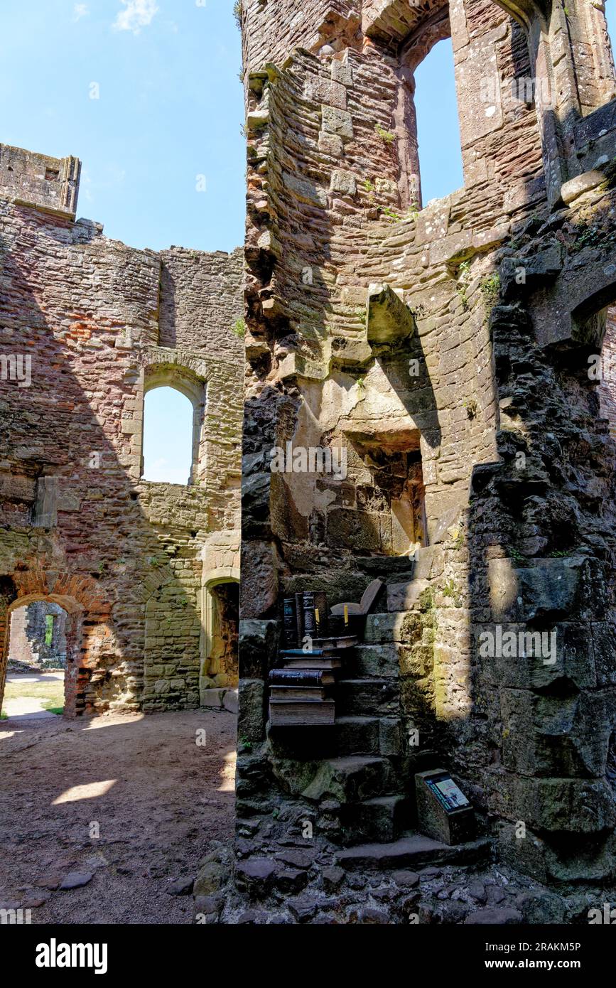Interior of the medieval Raglan Castle (Welsh: Castell Rhaglan ...