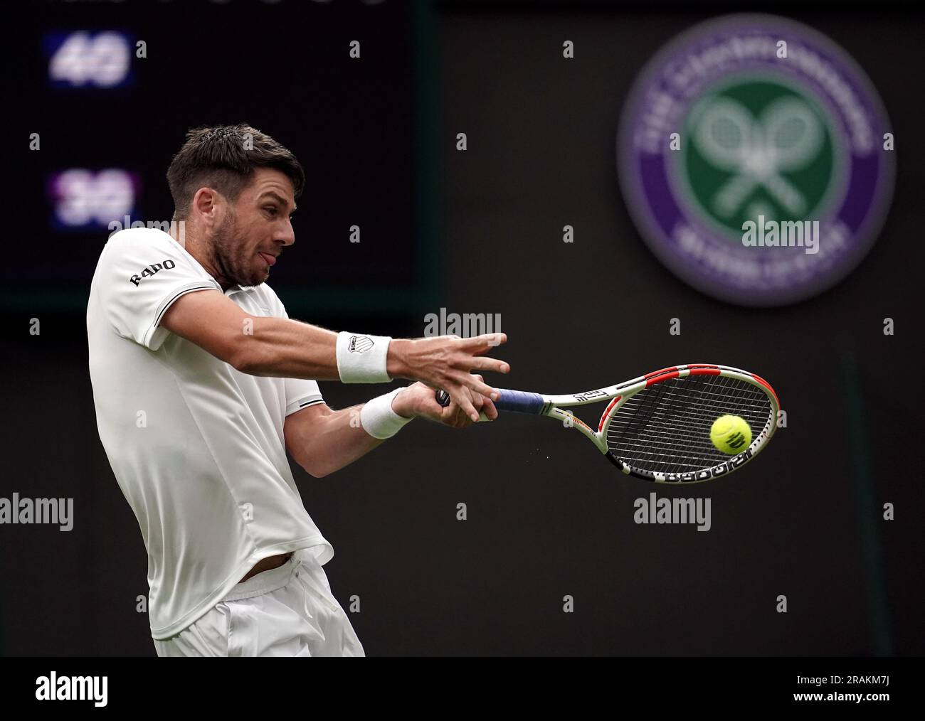 Cameron Norrie in action against Tomas Machac (not pictured) on day two ...