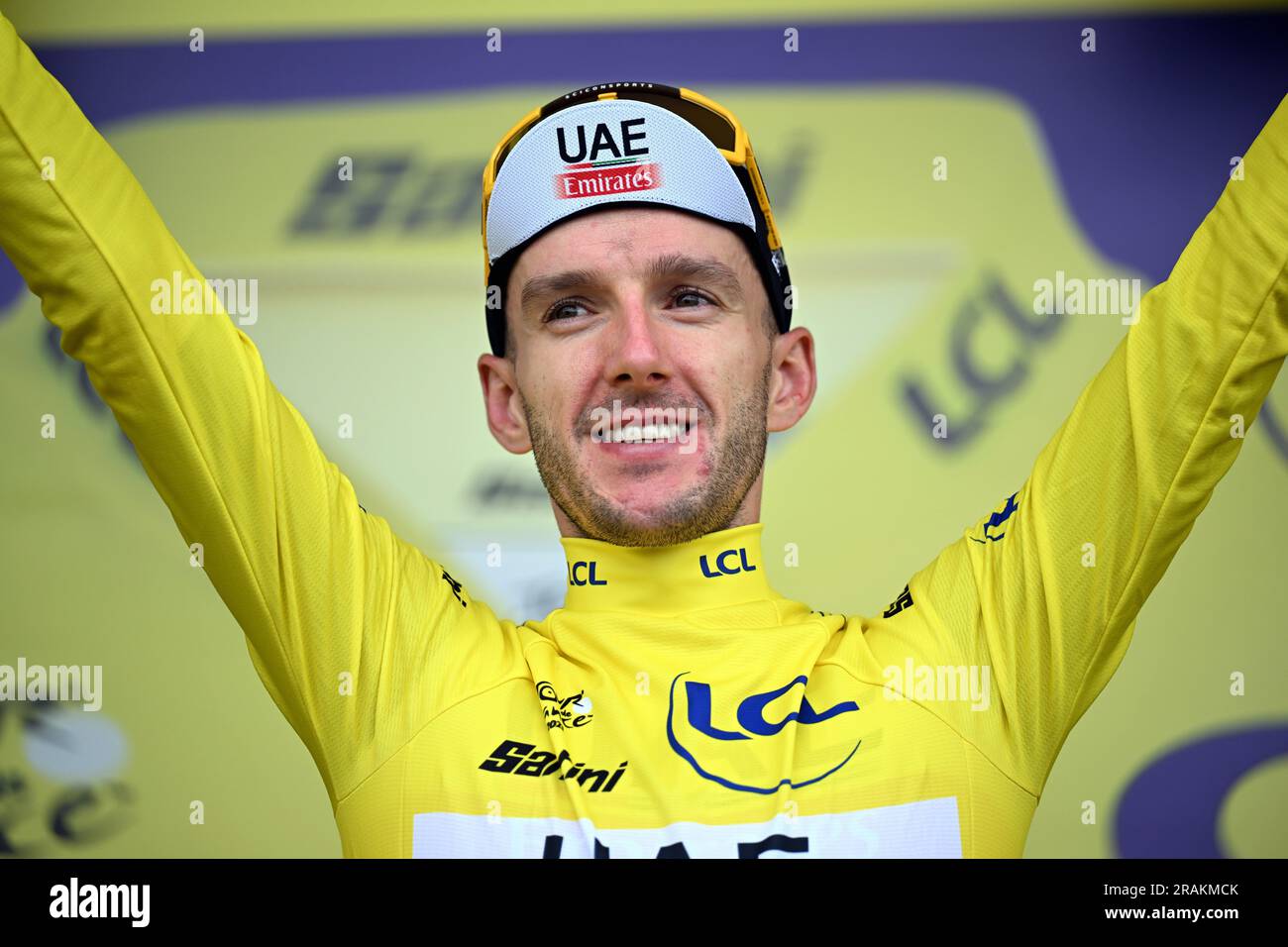 Nogaro, France. 04th July, 2023. British Adam Yates of UAE Team ...