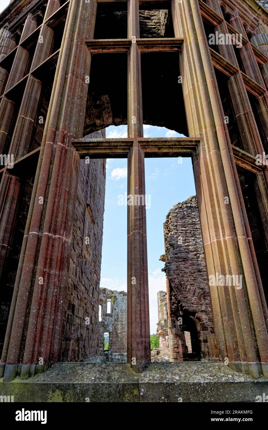 Interior of the medieval Raglan Castle (Welsh: Castell Rhaglan ...