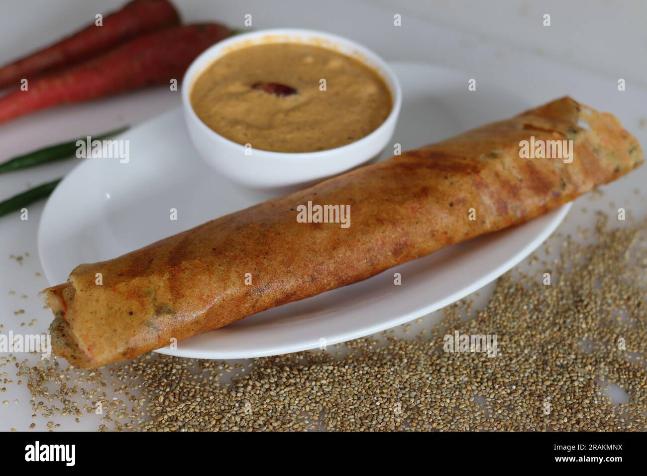 Carrot bajra ghee roast. Crispy crapes made of fermented batter of ...