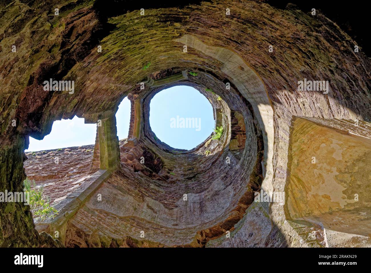 Interior of the medieval Raglan Castle (Welsh: Castell Rhaglan ...