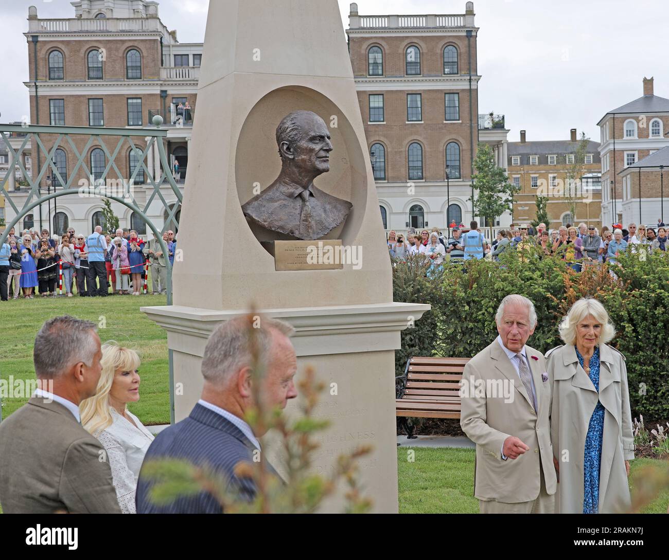 King Charles III and Queen Camilla at Poundbury 27th June 2023 Stock ...
