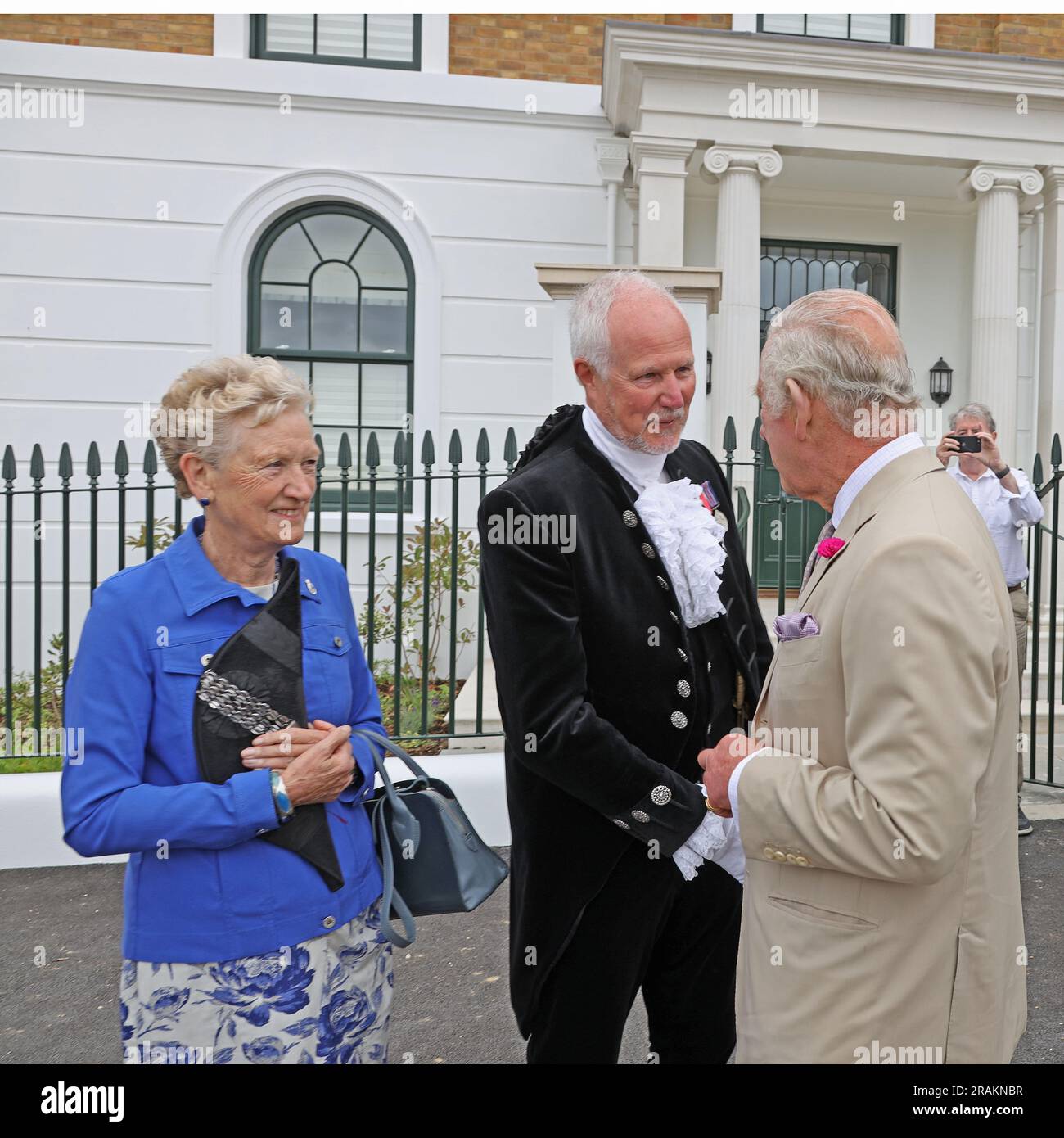King Charles III and Queen Camilla at Poundbury 27th June 2023 Stock ...