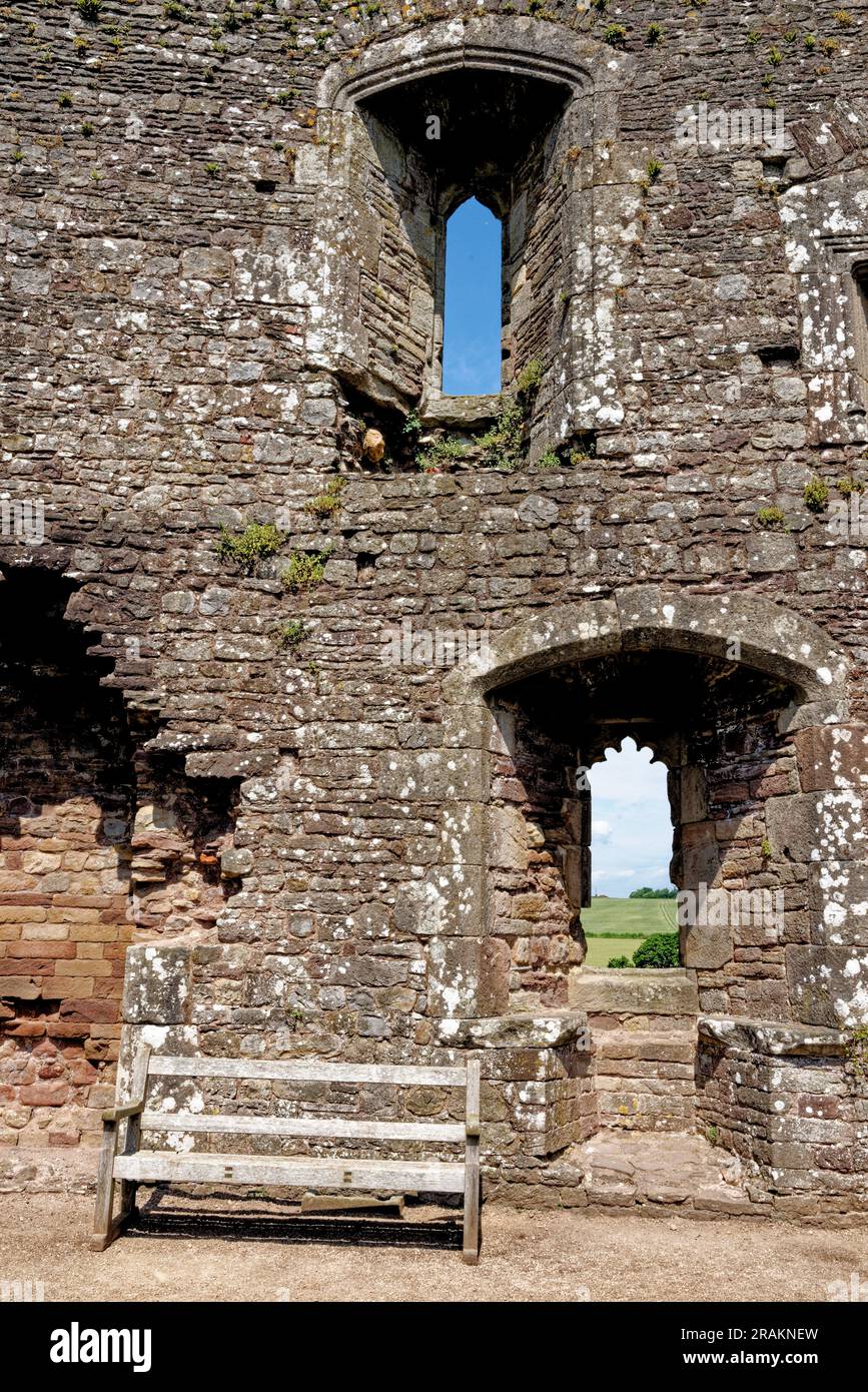 Interior of the medieval Raglan Castle (Welsh: Castell Rhaglan ...