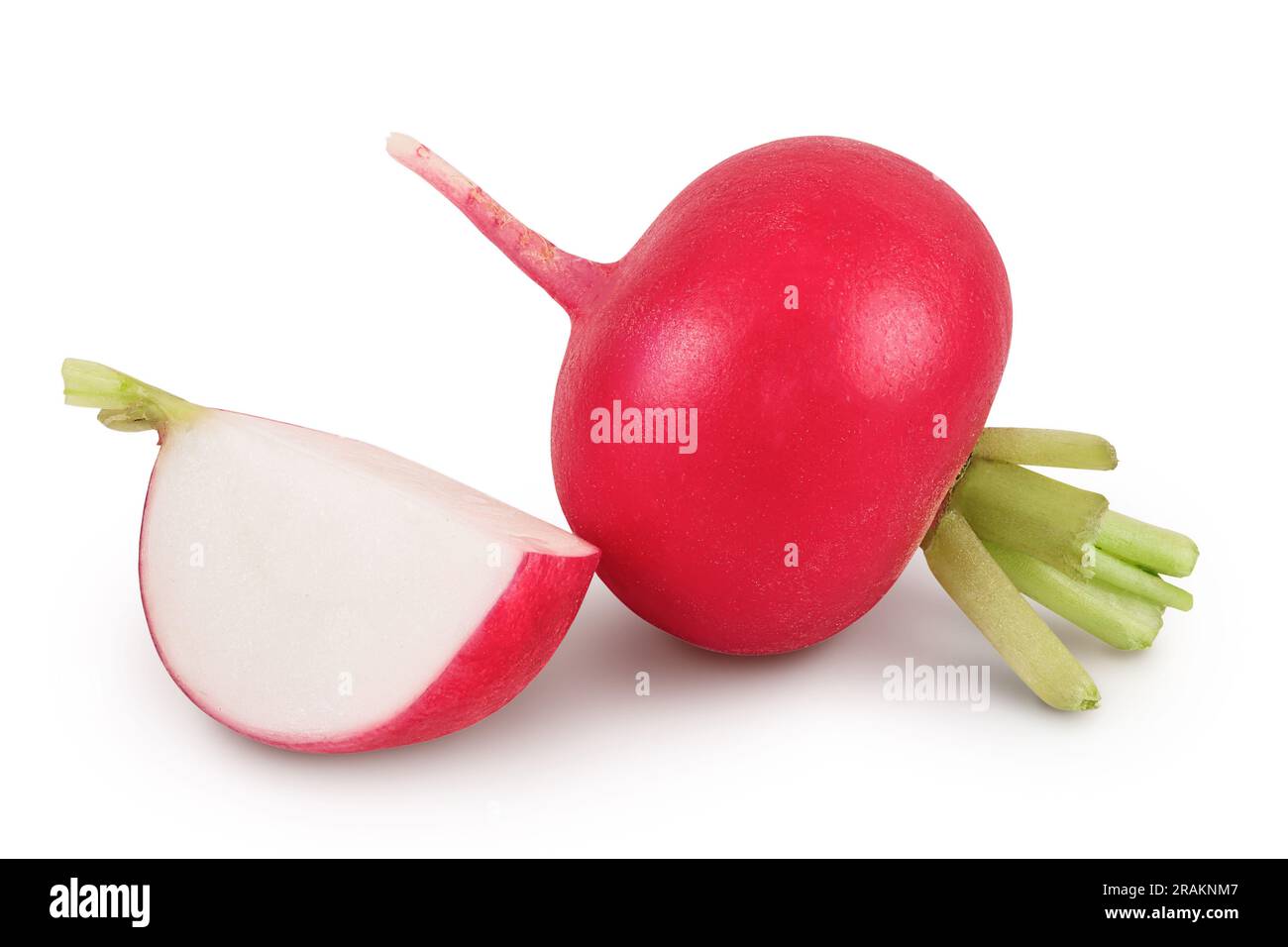 Radish with slice isolated on white background with full depth of field ...